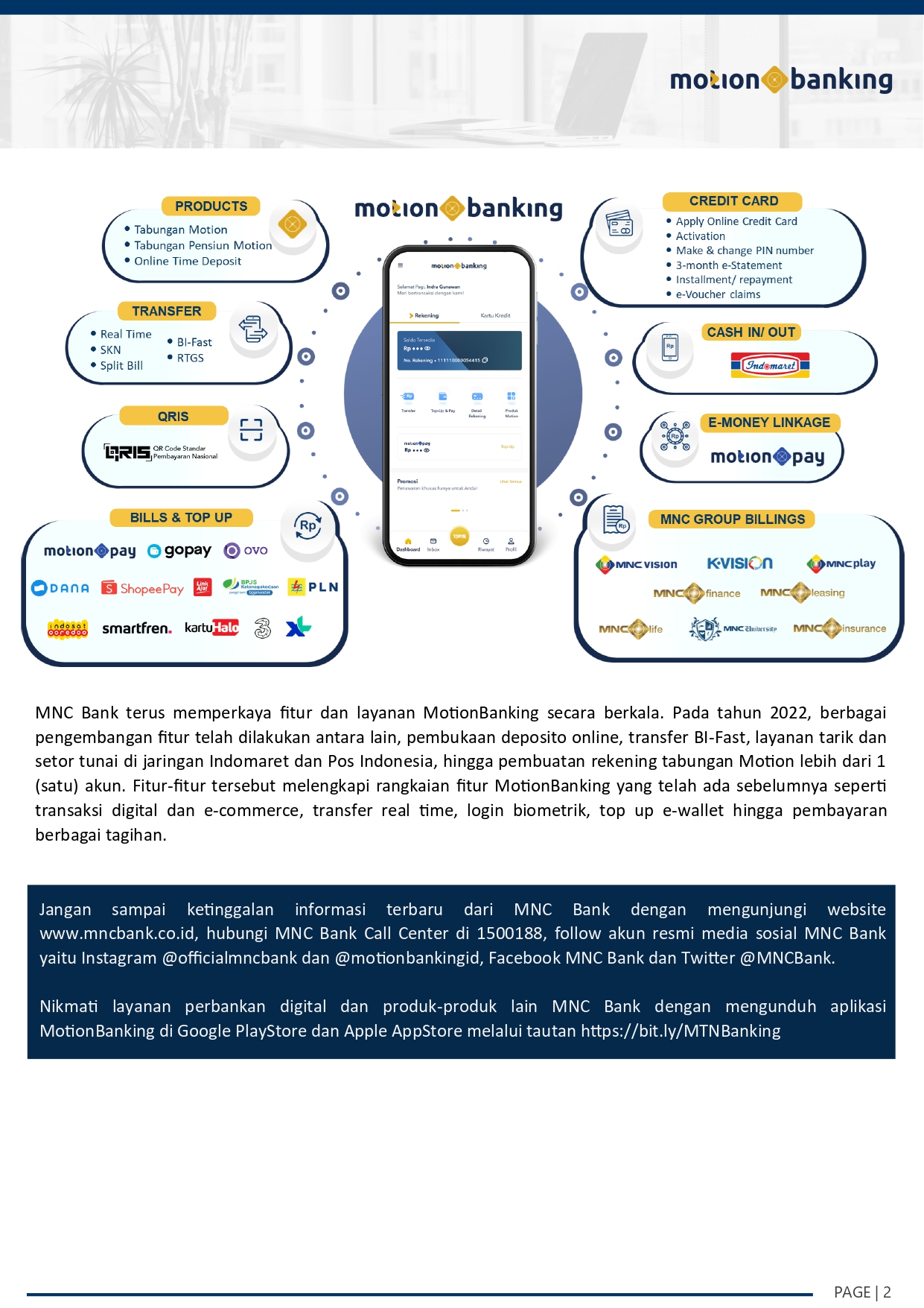 Makin Kekinian, MotionBanking Milik MNC Bank Rilis 3 Fitur Baru - MNC