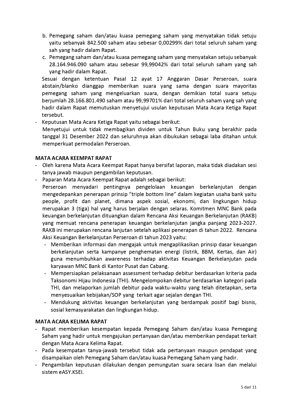 Pemberitahuan Ringkasan Risalah RUPS-T dan RUPS-LB - MNC