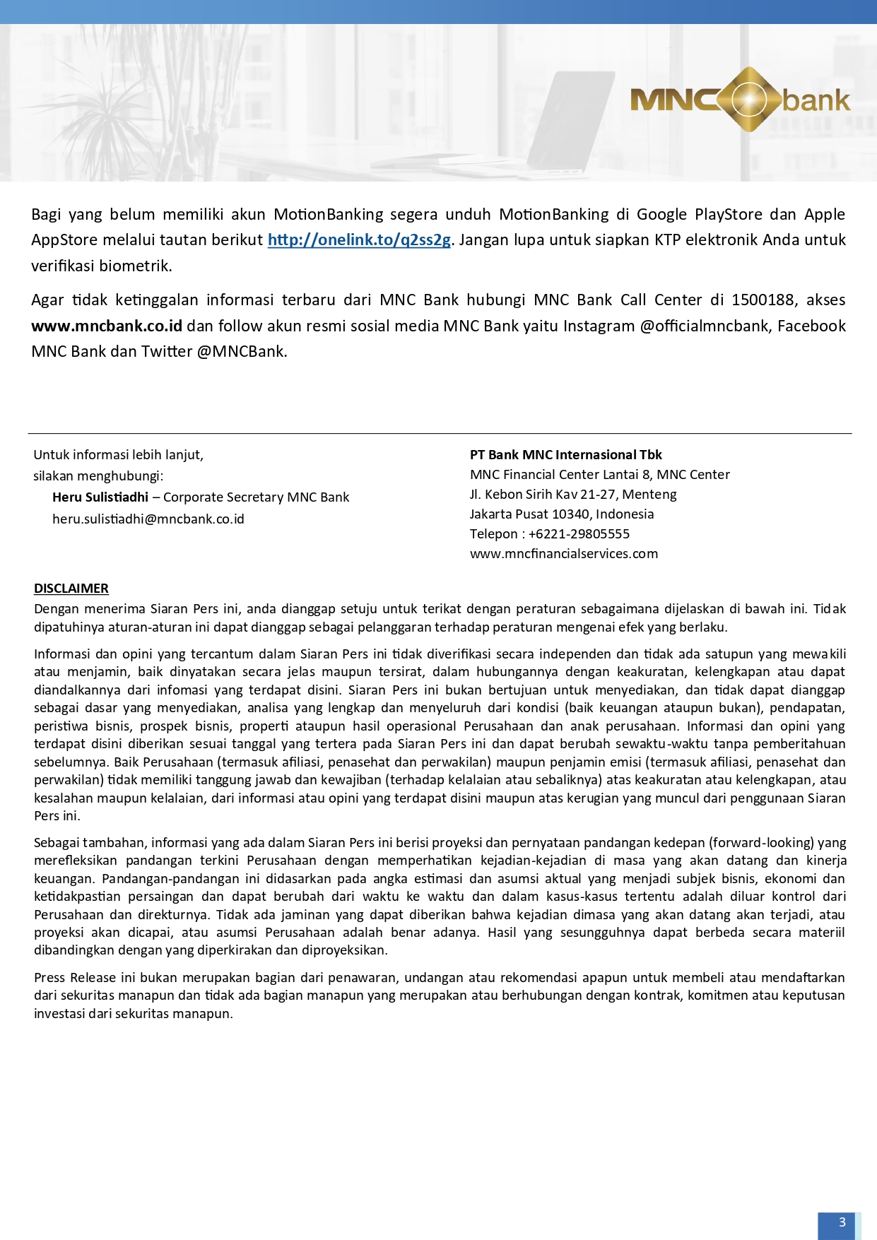 Cepat dan Mudah Dari Rp200 Ribu Kamu Bisa Buka Deposito Di MotionBanki - MNC